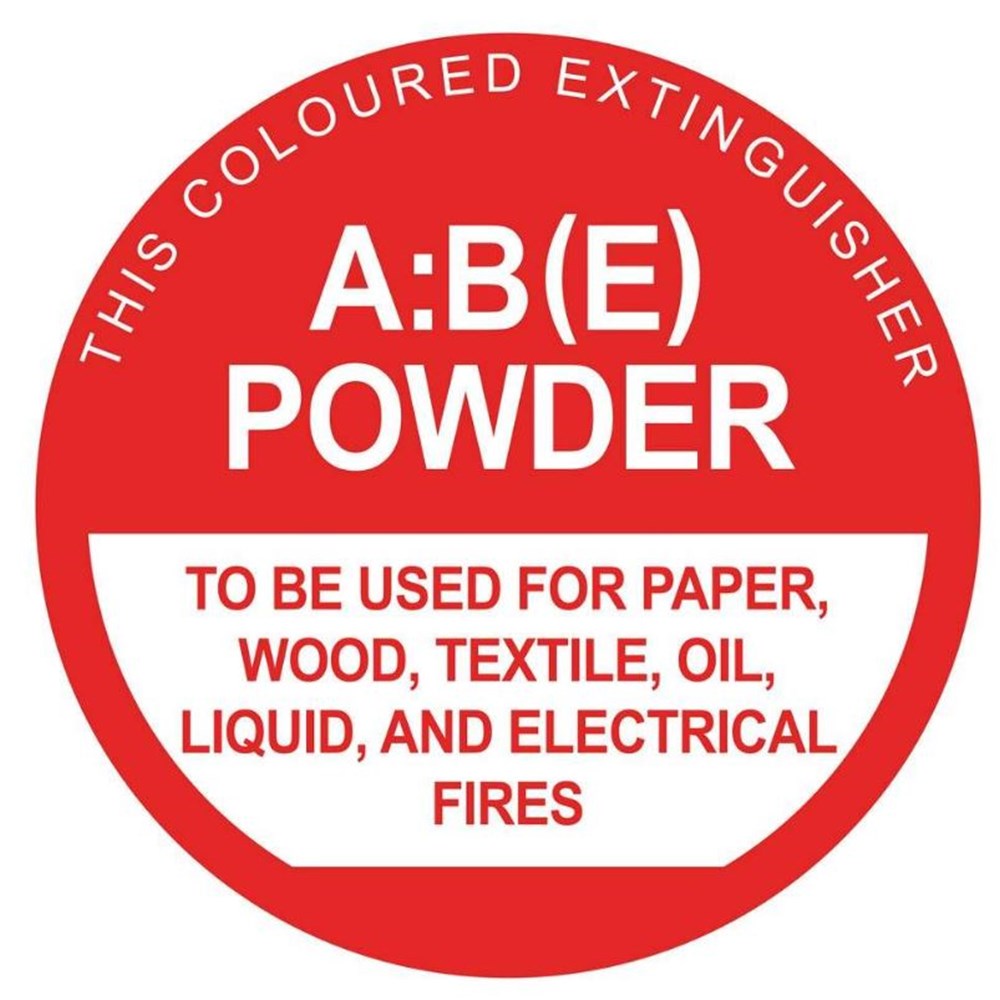 Fire Extinguisher Identification Sign ABE DCP 190 x 190mm - Fire ...