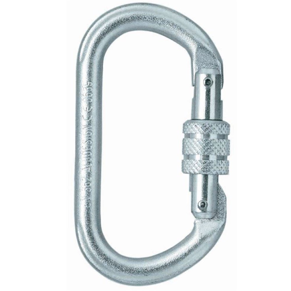 SKYLOTEC Oval Steel SC - 22kN Steel karabiner 18mm screwgate 10kN side ...