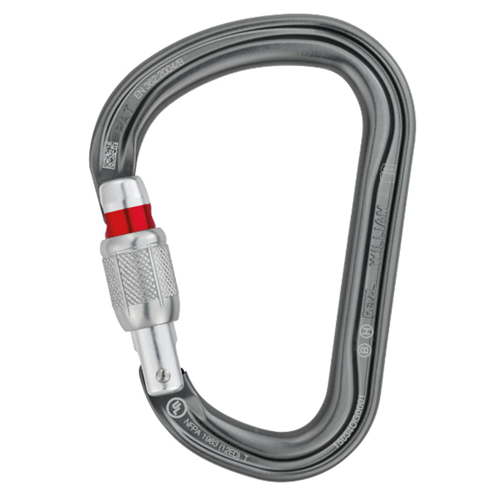 Petzl William Locking D M36SL Karabiner - CE/UIAA - Connectors ...