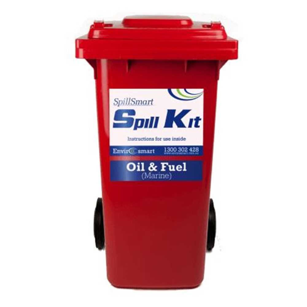 SpillSmart Spill Kit - 120lt Wheelie Bin - Oil & Fuel - Marine - Fire ...