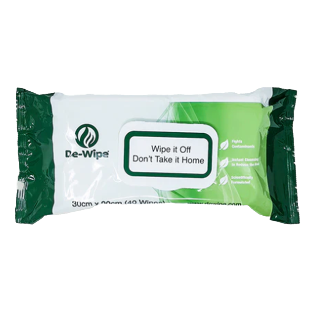 DeWipe Biodegradable wipes 30cm x 20cm (40 wipes per soft pack ...