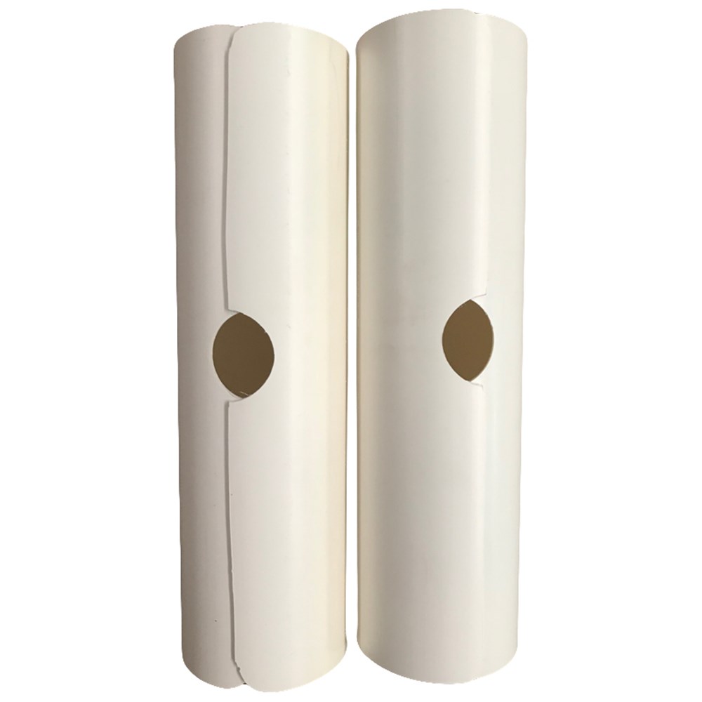 PVC Clamp - 90mm x 300mm L with 40mm Centre Hole & Curved Edges (1 Pair ...