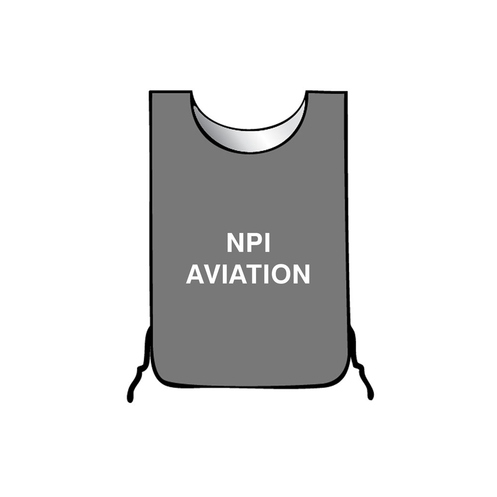 NPI AVIATION Tabard Colour: Grey Cotton - Size Large with Silver ...