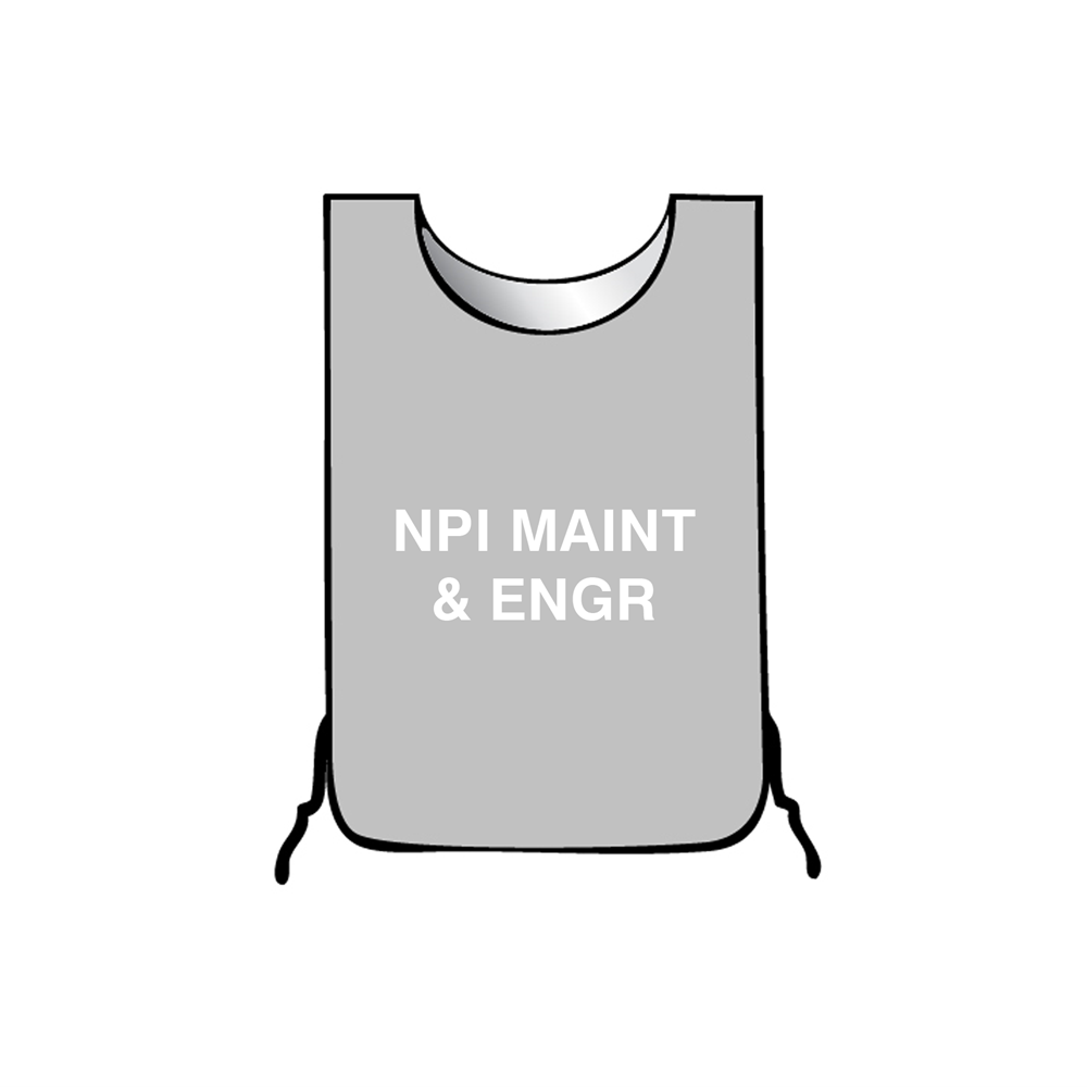 NPI MAINT & ENGR Tabard Colour: Grey Cotton - Size Large with Silver ...