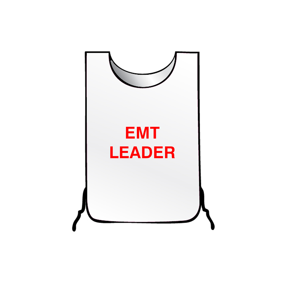 EMT TABARD (Large) Colour: WHITE EMT LEADER RED Text (front & back ...