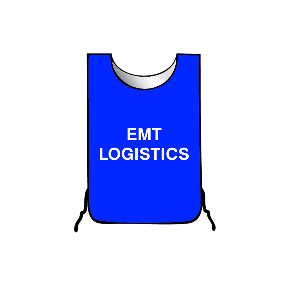 EMT TABARD (Large) Colour: ROYAL BLUE EMT LOGISTICS WHITE Text (front ...