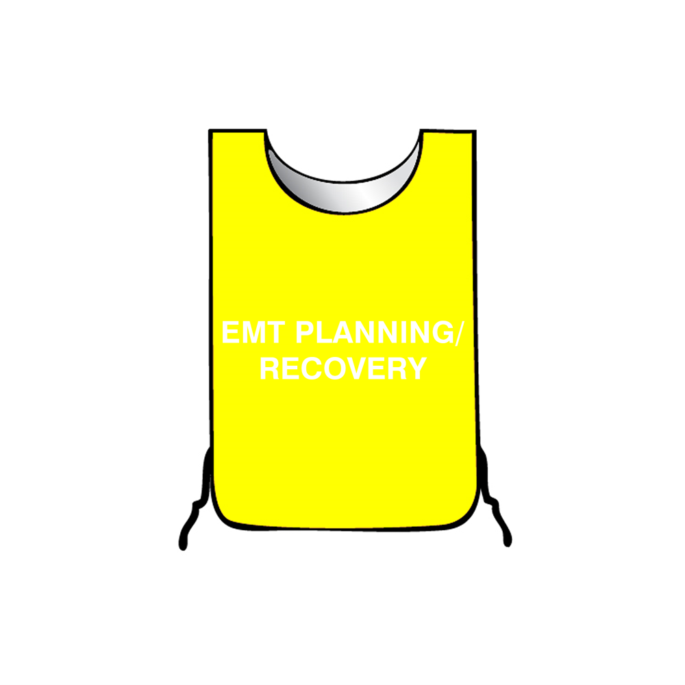 EMT TABARD (Large) Colour: YELLOW EMT PLANNING/ RECOVERY WHITE Text ...
