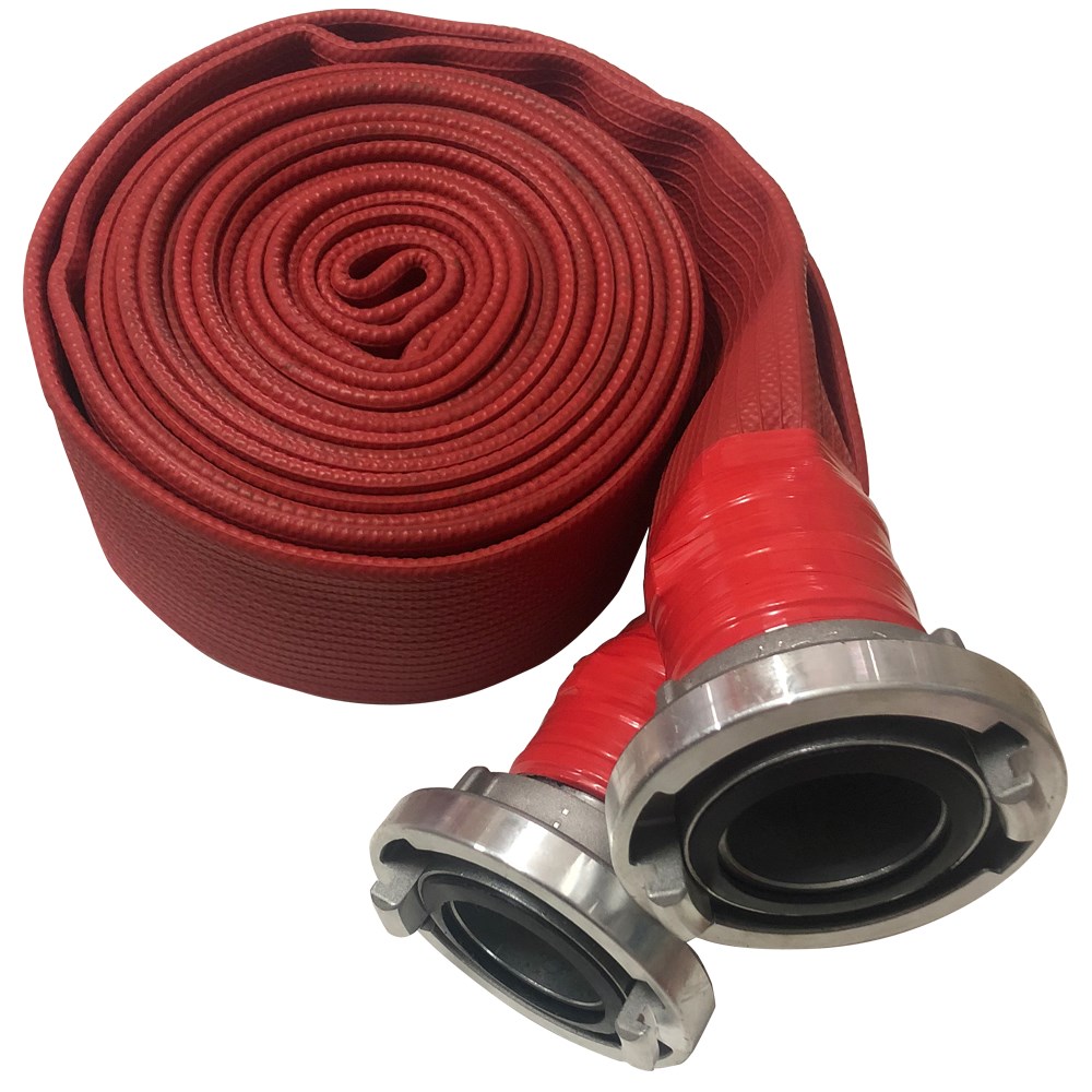 Hose Fire Layflat Extruded - Syntex -Unidur Red 64mm x 7.5m Storz Alu 65mm - Fire Fighting Hose ...