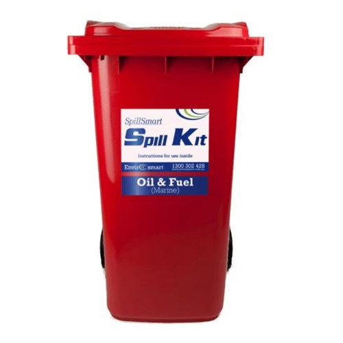 SpillSmart Spill Kit - 240lt Wheelie Bin - Oil & Fuel - Marine - Bunzl ...