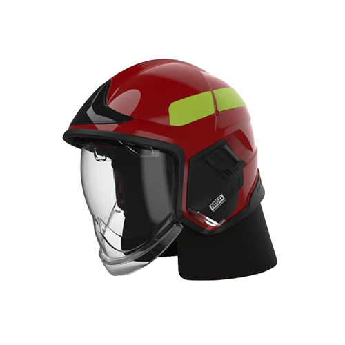 MSA Cairns XF1 helmet, visor, ear laps, clear f/shield, light mod ...