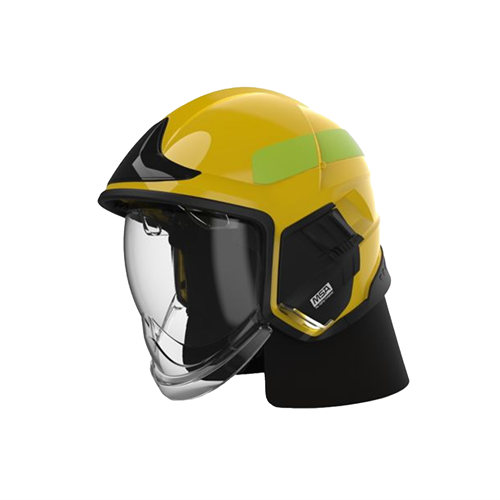 MSA Cairns XF1 helmet, visor, ear laps, clear f/shield, light mod ...