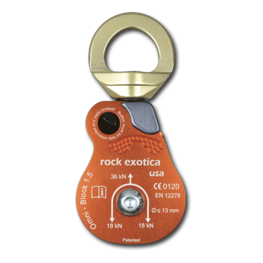 Rock Exotica P51 D Omni-Block 1.5 DOUBLE Pulley - Orange - Pulleys ...