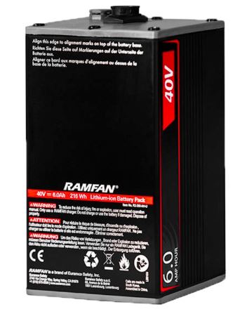 Ram Fan Battery Pack 40v 6Ah for EX50Li - Ventilation Ducting and ...