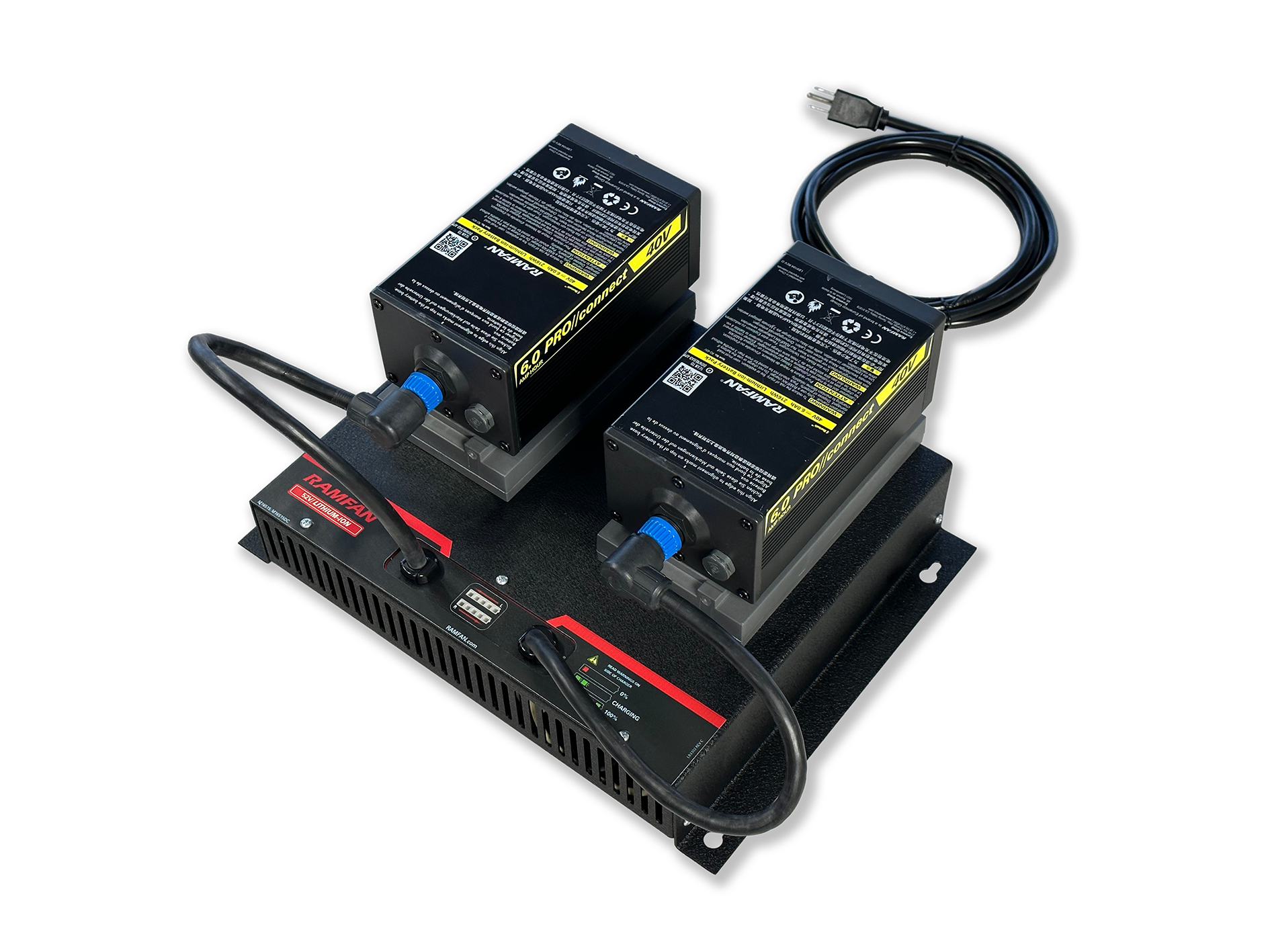 Ram Fan Dual Battery Charger Li-Ion 40V 1A Dual Voltage (12 or 24 VDC ...