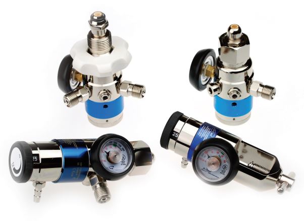 O-Two Regulator Brass QMRS to suit BG4 Cylinder W/21 1 x Hansen Coupler ...