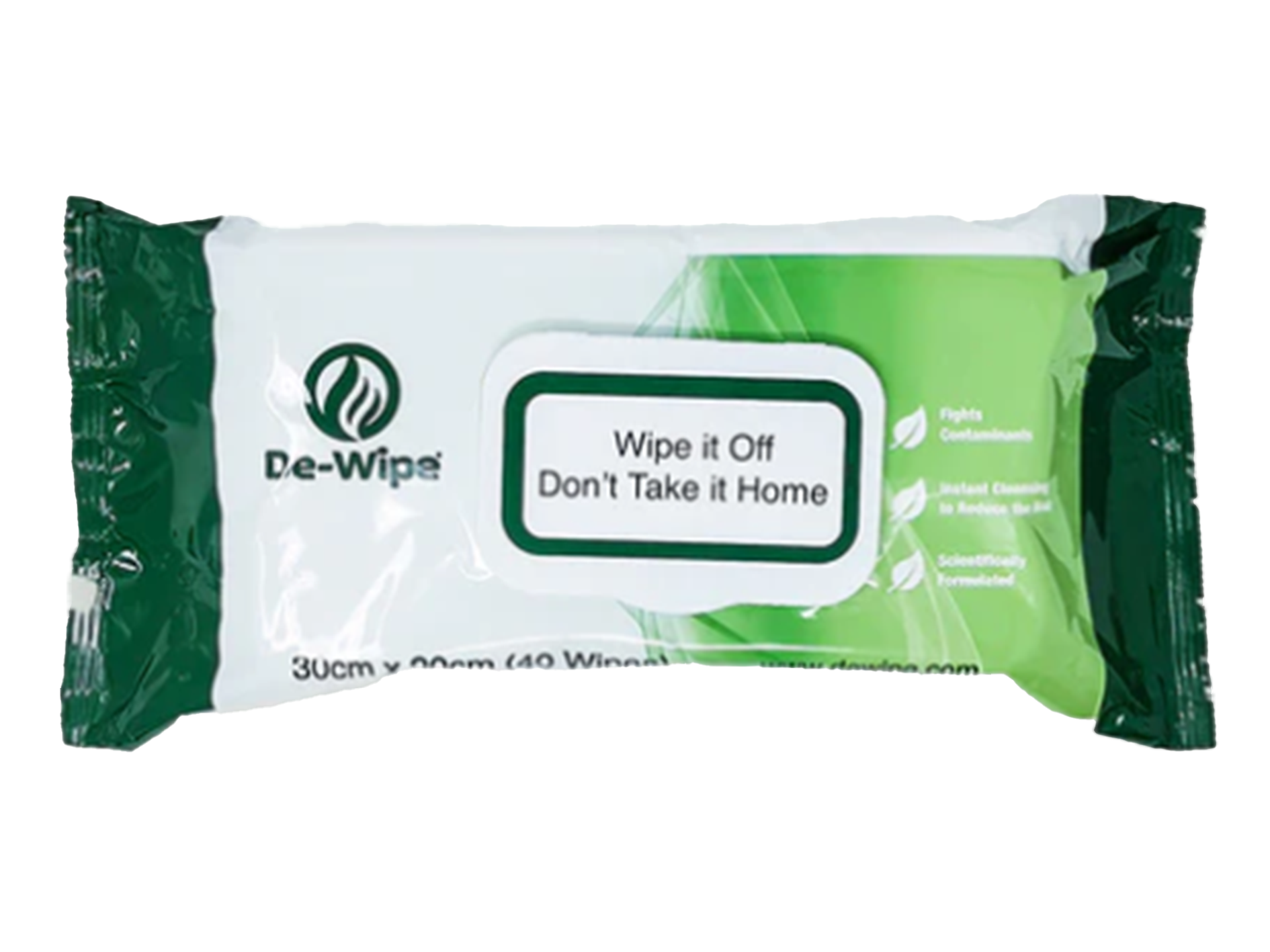DeWipe Biodegradable wipes 30cm x 20cm (40 wipes per soft pack ...
