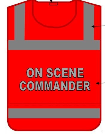 Operations Tabard (Large) - Red - ON-SCENE COMMANDER - Clothing ...