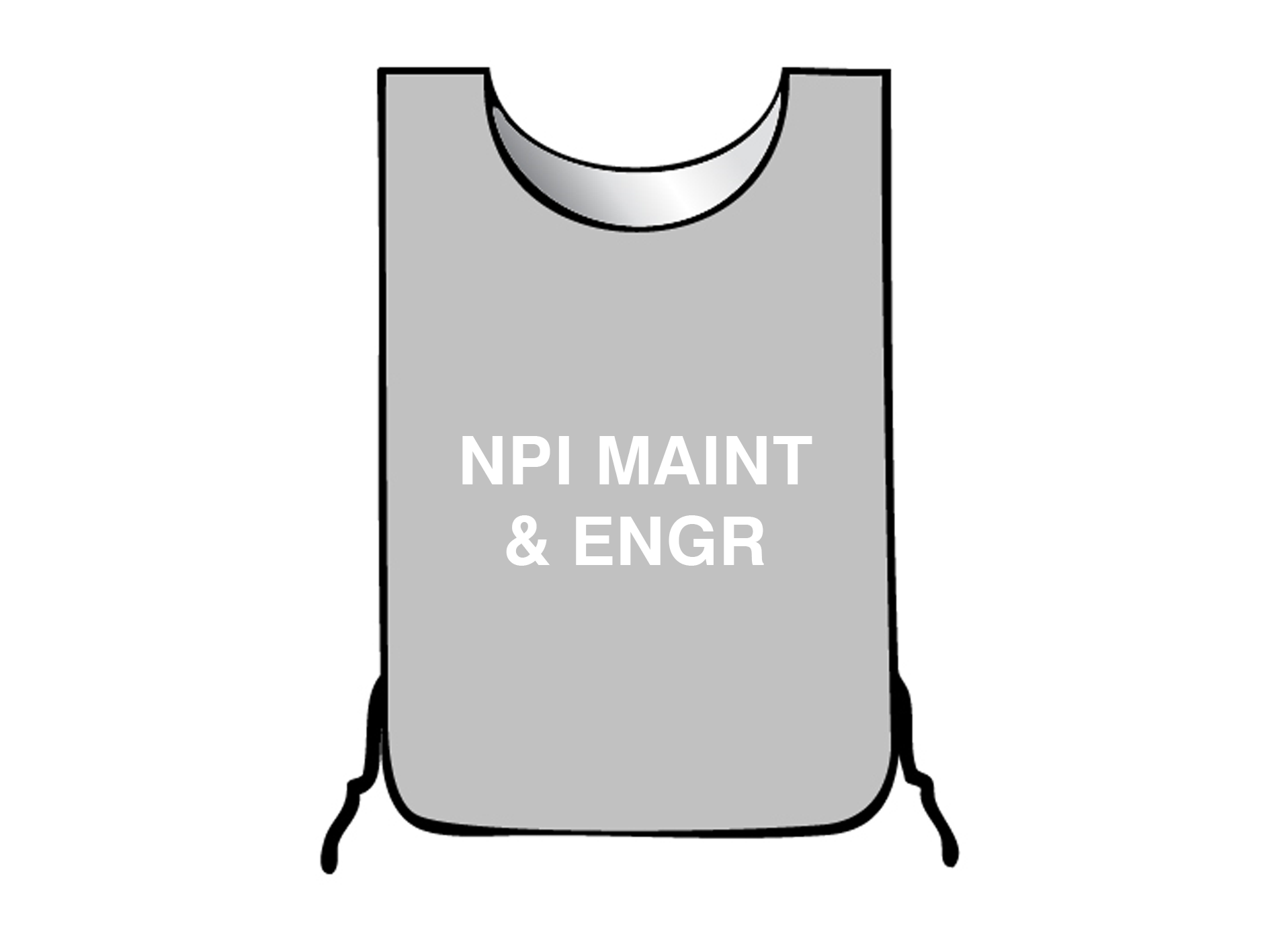 NPI MAINT & ENGR Tabard Colour: Grey Cotton - Size Large with Silver ...