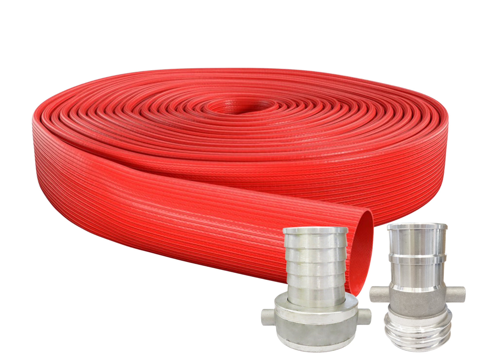 Hose Fire Layflat Extruded - Syntex Unidur Red 64mm x 10m - w/ QRT ...