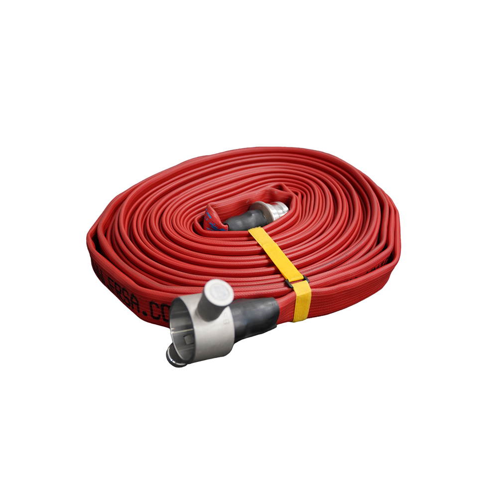 Fire Hose Syntex - 30mx38mm L/A BIC Coupling set - RED - BANDIT CLAMPED ...