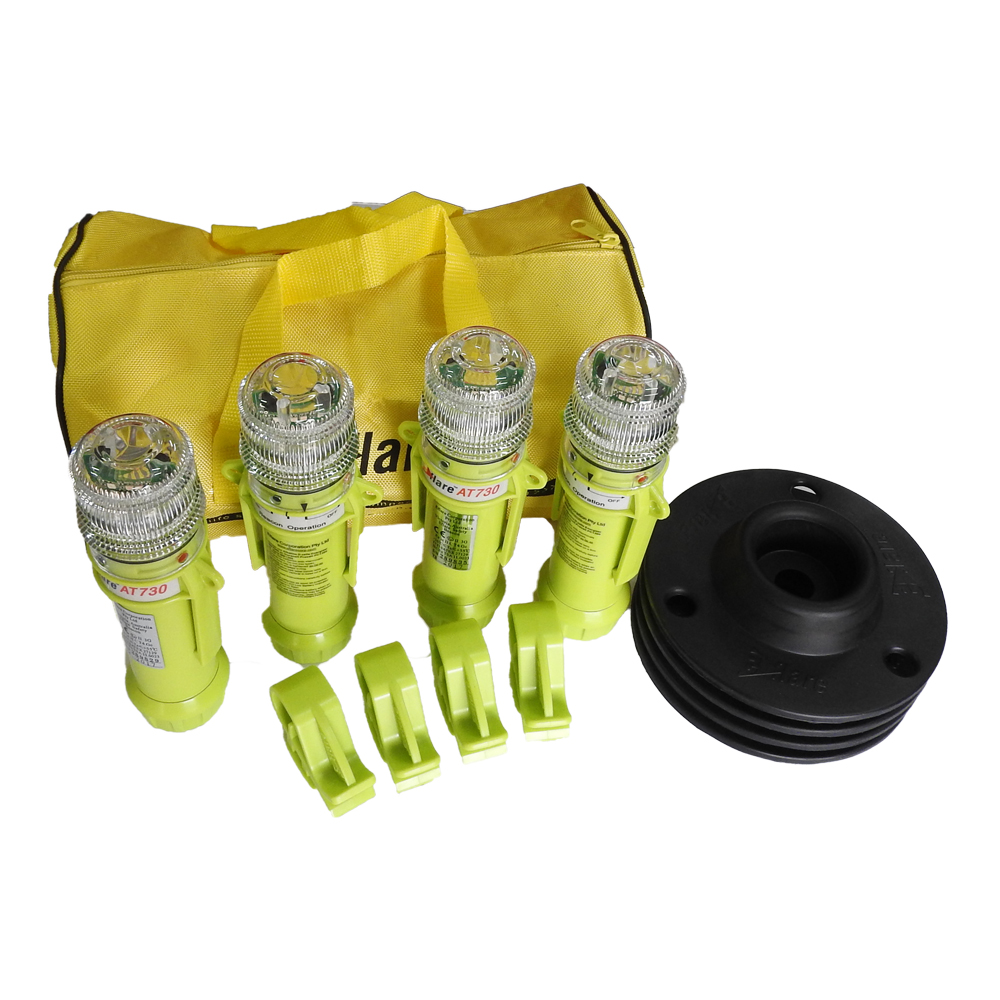 EFLARE KIT - 4 Pack - UB730 Red / Blue with bases, cone clip, bag ...