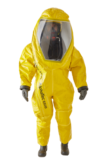 Alphatec 6500 Model 803 coverall integral sock - Gas Tight Suits - Fire ...