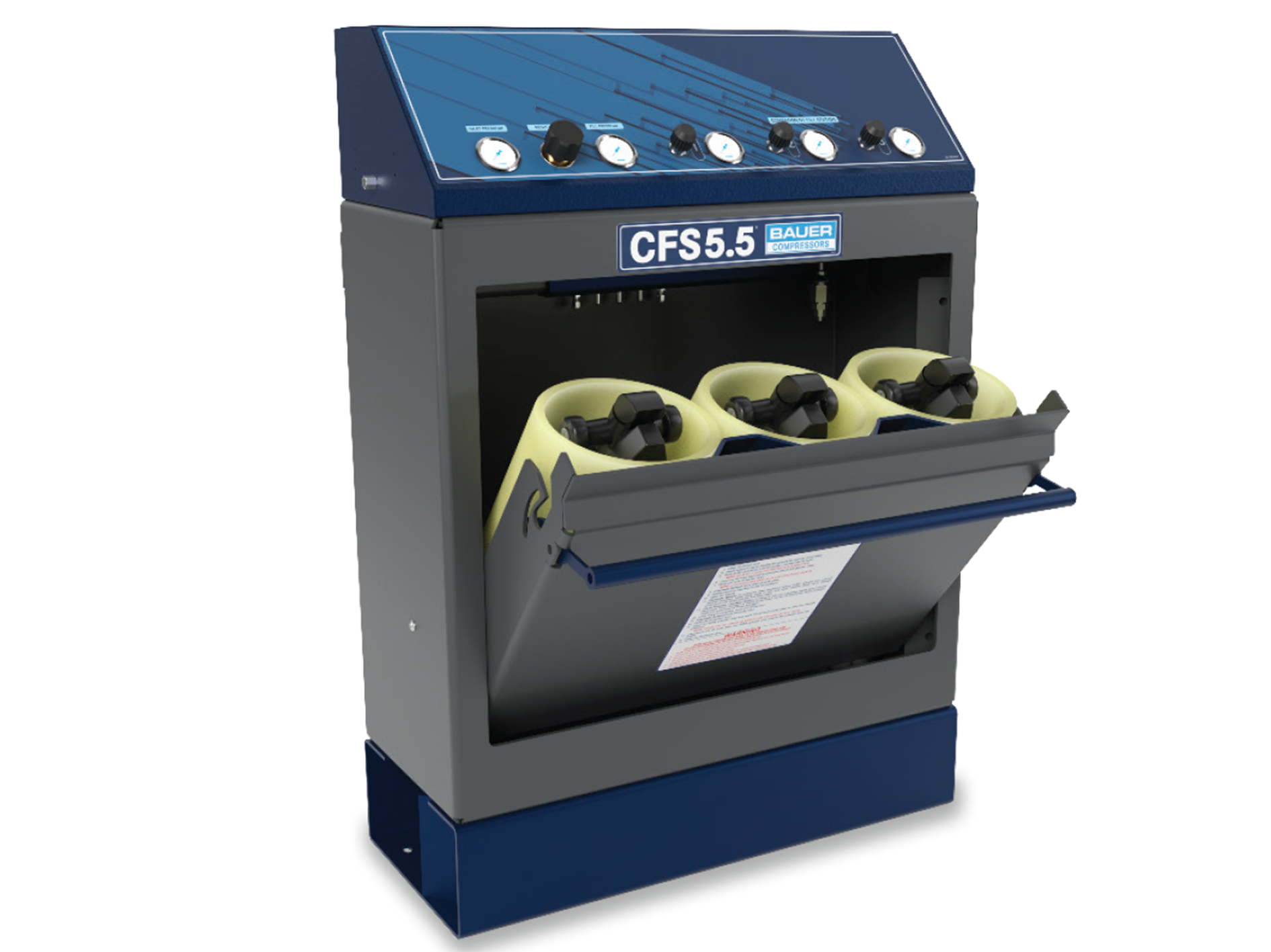BAUER Containment Filling Station - CFS5.5-3S Breathing Air Cylinders ...