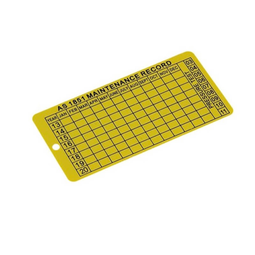 FlameStop Fire Extinguisher Date Tag - Aluminium - Fire Extinguishers ...