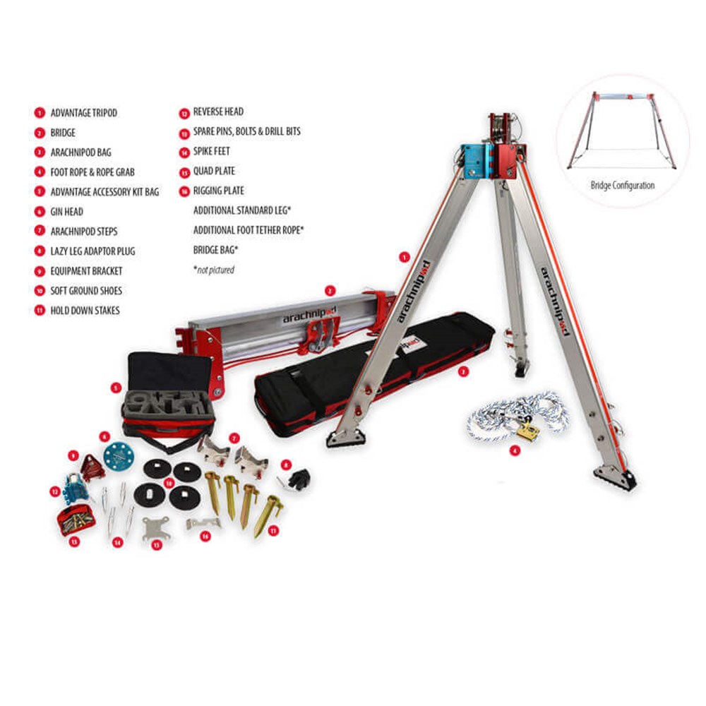 Arachnipod Kit TEMS 2 m - Rescue Frames / Tripods - Bunzl Fire Rescue ...