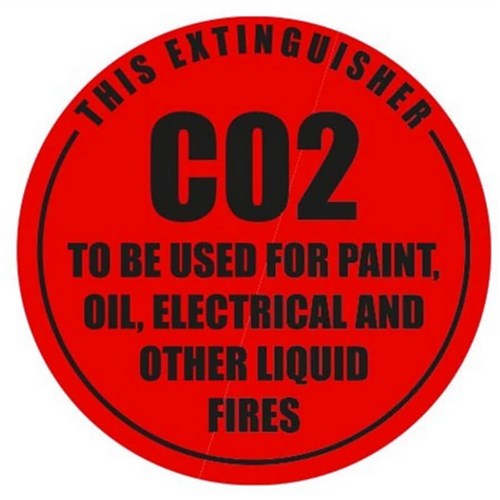 FlameStop CO2 Identification Sign 190x190mm (PVC) - Fire Extinguishers ...