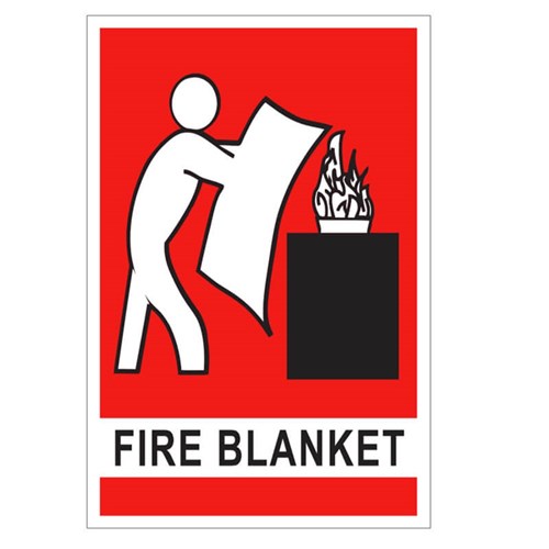 FlameStop Fire Blanket Location Sign - Small - 150x225mm (PVC) - Fire ...